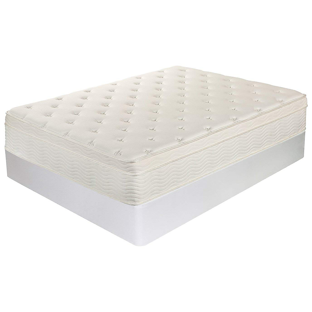 Night Therapy Spring 13 Inch Deluxe Euro Box Top Mattress and BiFold® Box Spring Set, Queen