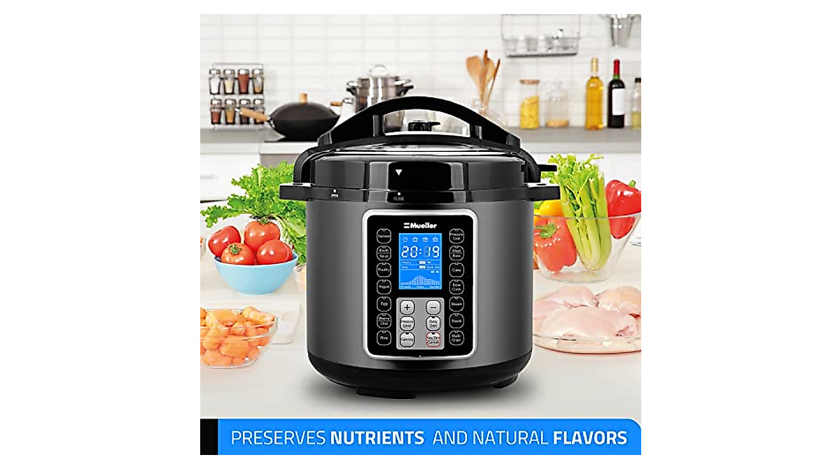 Mueller 6 Quart Pressure Cooker - 10-in-1 Multi-Cooker for Easy Meals