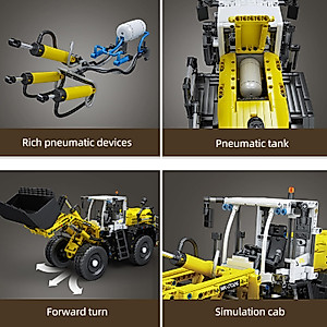 Mould King 17026 Pneumatic Loader Building Blocks Kits, MOC Construction Vehicles Model with Motor/APP Remote Control, Gift Toy for Kids Age 8+ /Adult Collections Enthusiasts(1803 Pieces)