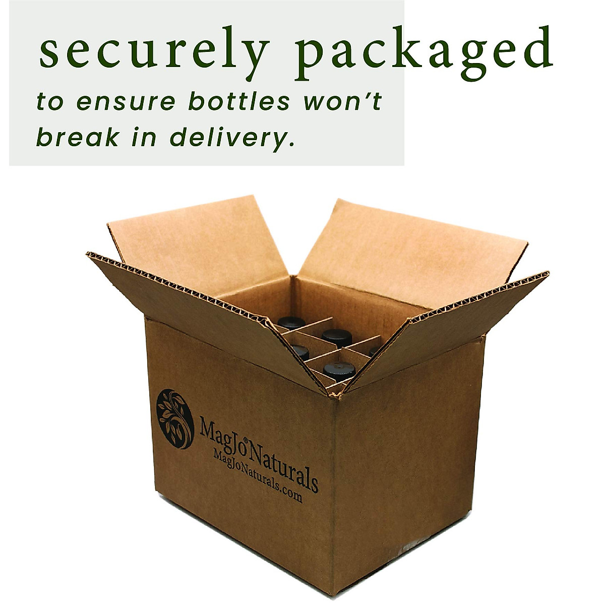 MagJo Naturals, Boston Round Glass Bottles with caps (4 Ounce Amber 12 Pack) 4 oz glass bottles with lids, amber brown glass bottles, packaged in the USA