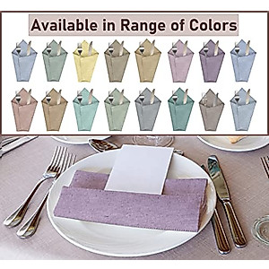 Ruvanti Cloth Napkins Set of 12, 18x18 Reusable Napkins Cloth Washable, Soft & Durable Table Napkins, Poly Cotton Fabric Dinner Napkins for Parties, Christmas, Thanksgiving, Weddings - Purple