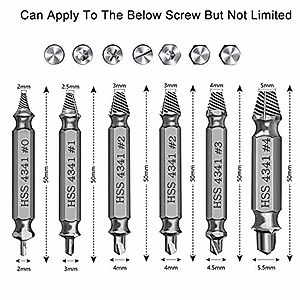 Gifts for Men and Women - Damaged Screw Extractor Kit Stripped Screw Extractor Set DIY Hand Tools Gadgets Gifts for Men Broken Bolt Extractor Screw Remover Sets