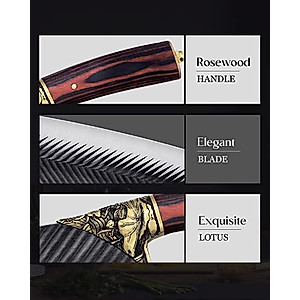 TIVOLI Chopping Knife 7.6-inch Chinese Cleaver Kitchen Knife Professional Chef Knife Japan VG10 High Carbon Steel Full Tang Butcher Cleaver Knife Vegetable Meat Cutting for Home Kitchen Restaurant