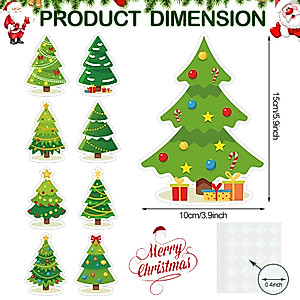 Epakh 45 Pieces Christmas Tree Cutouts, Paper Classroom Bulletin Board Cardstock Decorations with Glue Points, Holiday Xmas Tree Shaped Accent Wall Door Decor DIY Crafts for Classroom, Home, Office