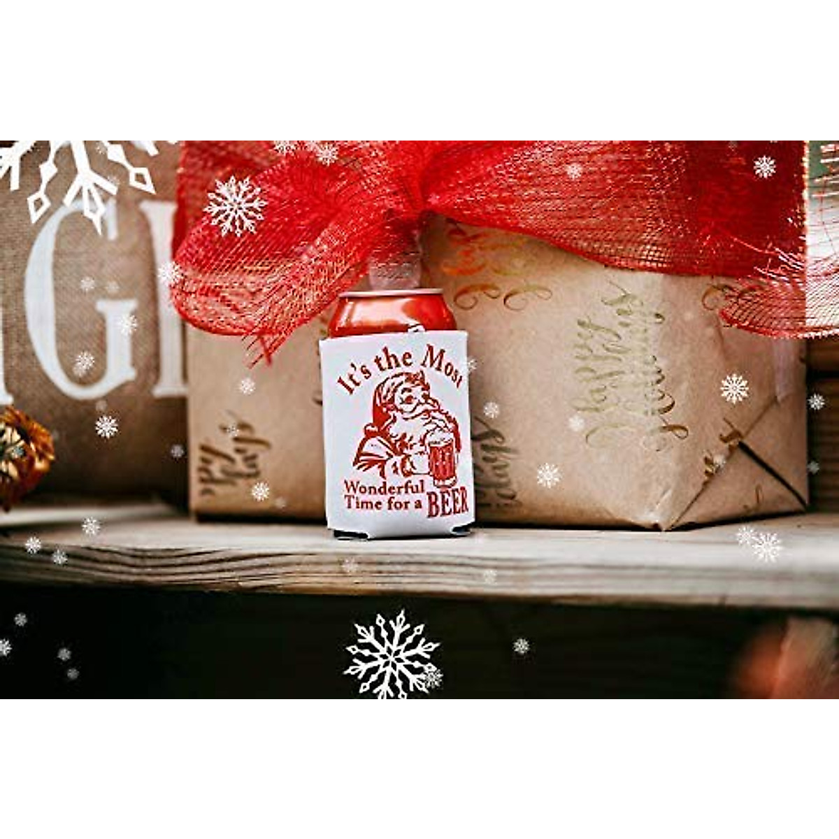 Funny Christmas Stocking Stuffer for Dad Husband Men Santa Beer Lover Gift - Set of 2