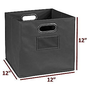 Niche Cubo Set of 4 Foldable Fabric Storage Bins- Grey