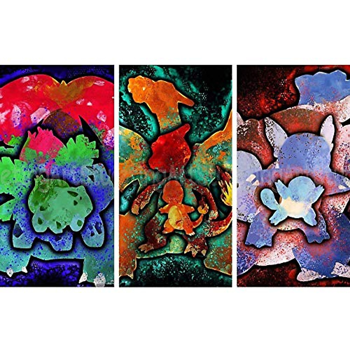 CHARIZARD Charmeleon Charmander EVOLUTION POKEMON Art Print Poster Wall Decor