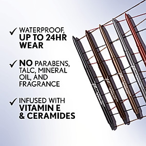 COVERGIRL Perfect Point Plus Ink Gel Eye Pencil, Pigmented, Long-Wearing, Vegan Formula, Matte Jet Black 275, 0.01oz