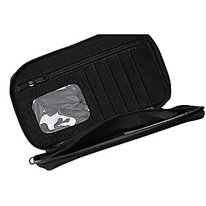 KAVU Go Time Bi-Fold Crossbody Wallet with Rope Strap - Black