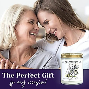 Wishmead Elephant Gifts for Women - Lavender Candle - Elephants Gifts for Women - Elephant Decor Housewarming Gift - Birthday Gifts for Mom Best Friend