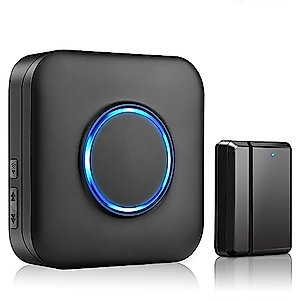 Wireless Door Sensor, BITIWEND Door Chime Doorbell with 600ft Operate Range 58 Chimes 5 Volume Level LED Indicator Door Open Alarm for Business/Office/Home/Store When Entering, 1Sensor+1Receiver