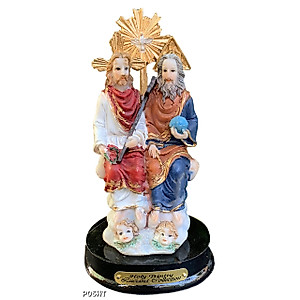 Holy Trinity Statue Estatua Jesus, Joseph and Holy Spirit Holy Figurine 5" Inch