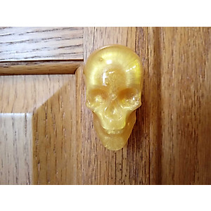Gold Skull Door Knobs Drawer Knobs (Set of 2)