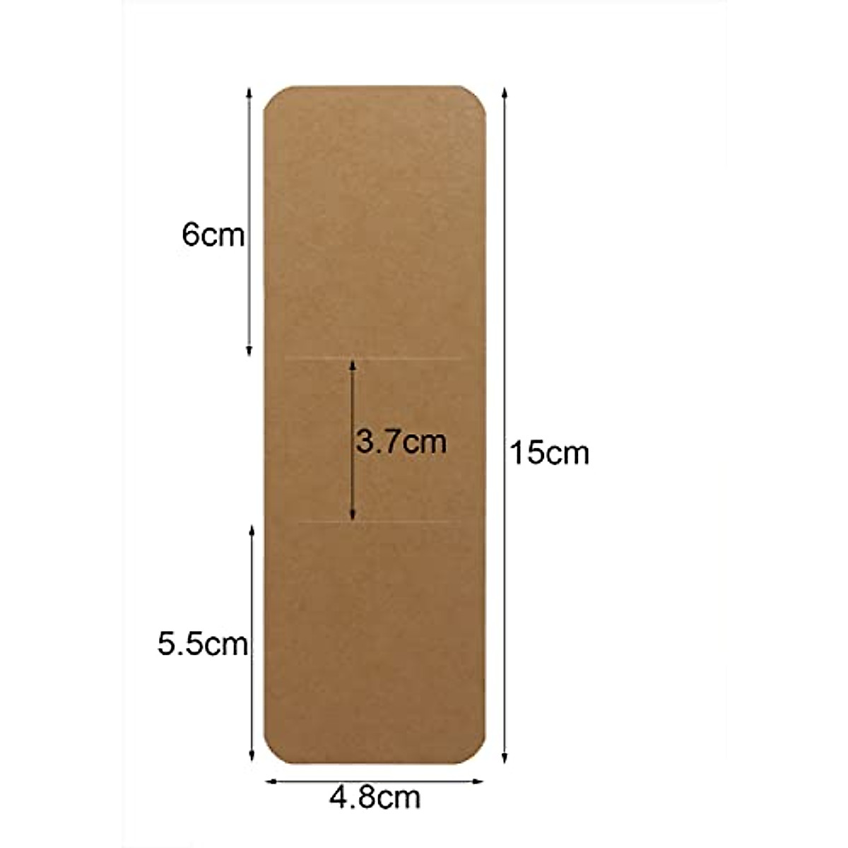 Penta Angel Acrylic Bookmark Holder 50Pcs Blank Display Kraft Card Bookmark Sleeves for Small Business Packaging Christmas Party Gift (50)