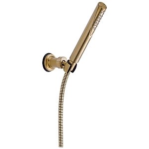 Delta Faucet Trinsic Single Spray Wall-Mount Hand Shower, Hand Held Shower with Hose, Gold Handheld Shower Head, Hand Shower, Handheld Shower, Champagne Bronze 55085-CZ