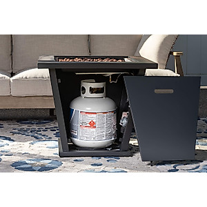 Bond Manufacturing 51843 28in Olivera Fire Table, Black