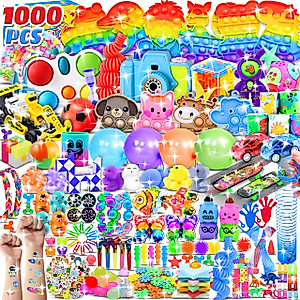 Erosbon 1000pcs Party Favors for Kids, Fidget Toys Pack,Bulk Toys Goodie Bag Stuffers,Prize for Kids Treasure Box Toys for Classroom Rewards ,Birthday Party Gift, Carnival Prize, Pinata Pinata Filler