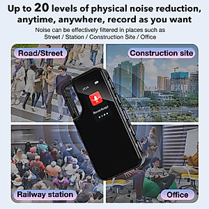 72GB Digital Voice Recorder, 3072KBPS Voice Activated Recorder with Playback 30H Battery Time Tape Recorder with Noise Reduction, Record Device for Lectures Meetings