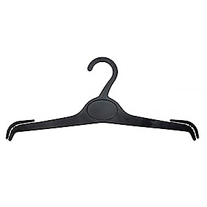 NAHANCO NH03B Plastic Intimate Apparel Hanger, 12 1/4", Black (Pack of 500)