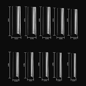 No C Curve XXL Square Nail Tips-Clear Acrylic Nails Square Shape Nail Tips SITELENABY 500 pcs Flattened Half Cover False Nails for Nail Salons and DIY French ABS Nail Tips (xxl Long Sqare No c curve)