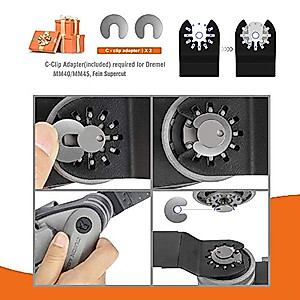 Oscillating Saw Blades LEILUO 24 PC Multitool Blades for Wood Metal Plastics Oscillating Tool Blades Fit DeWalt Bosch Milwaukee Craftsman Dremel Rockwell Fein Porter-Cable Chicago Ridgid Makita Ryobi