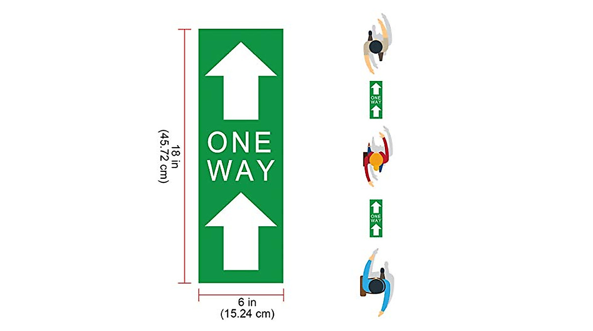 IDJWVU 15Pcs Directional Floor Stickers for Safety