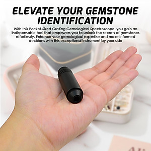 Handheld Diffraction Spectroscope, Pocket-Sized Grating Gemological Spectrometer in a Gem Tool Jewelers Eye Loupe for GIA Use and Quick Identification Gemstone Jewelry Magnifier