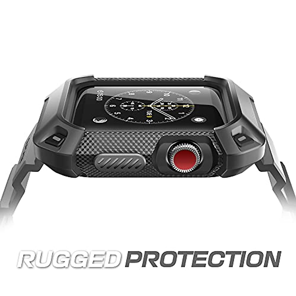 SUPCASE [Unicorn Beetle Pro] Case for Apple Watch 3 [42mm], Rugged Protective Case with Strap Bands for Apple Watch Series 3/2/1 (Black)