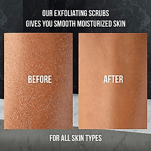 Charcoal Scrub, Moisturizing and Exfoliating Face Foot & Body Scrub, Organic Scrub Fights Stretch Marks, Fine Lines and Natural Exfoliator Salt Body Scrub for Toning Skin Cellulite Skin Care Body