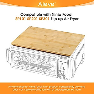 AIEVE Cutting Board Compatible with Ninja Foodie Air Fryer, Heat Resistant Air Fryer Accessories Bamboo Counter Protection Board Compatible with Ninja Foodi SP101 SP201 SP301 Air Fryer Toaster Oven
