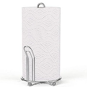 Simple Houseware Bathroom Hanging Shower Head Caddy Organizer + Paper Towel Holder, Chrome