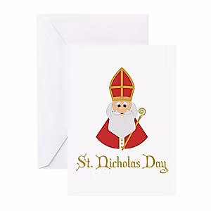 CafePress St Nicholas Day Greeting Cards Greeting Card (20-pack), Note Card with Blank Inside, Birthday Card Matte