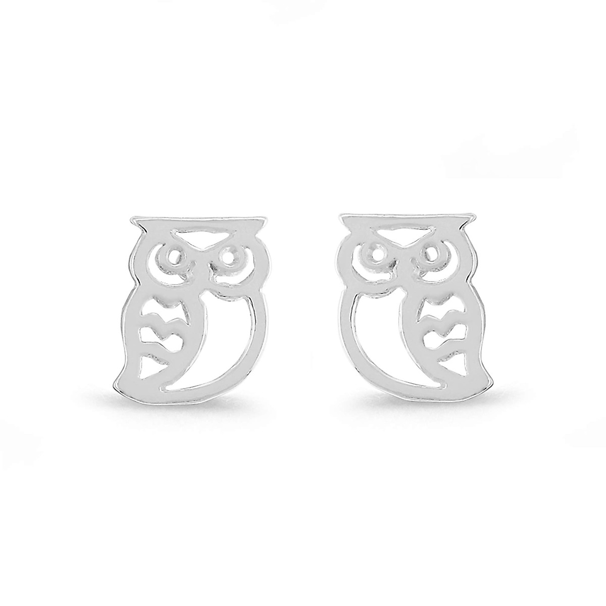 Boma Jewelry Sterling Silver Owl Stud Earrings