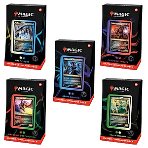 Magic: The Gathering Starter Commander Deck Bundle – Includes all 5 Decks,Multicoloured