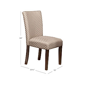 HomePop Parsons Classic Upholstered Accent Dining Chair, Set of 2, Brown