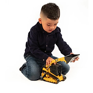 Bruder Toys - Construction Realistic CAT Compact Track Loader with Adjustable and Lockable Loading Arm and Moveable Rubber Chains - Ages 3+