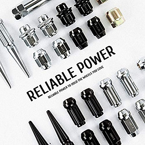 OMT M12x1.5 Lug Nuts with Mag Seat, 13/16" 21mm Hex 1.46x1.18 in. Blackened Wheel Lug Nuts Compatible with Toyota Lexus Scion Isuzu, Set of 24