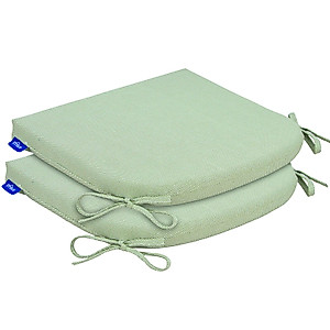 INFBLUE Outdoor Chair Cushions for Patio Furniture - Round Corner Outdoor Chair Cushions Water Resistance Seat Cushions with Ties