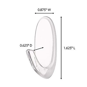 Command CL091-7NA Clear Medium Hooks, 7 Count