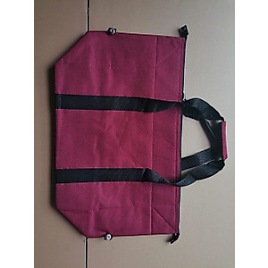 Insulated Grocery Thermal Tote Bags for Frozen Cold Hot Foods, Reusable Insulation Zippered Bag for Shopping, Travel, Picnic or Lunch, Red