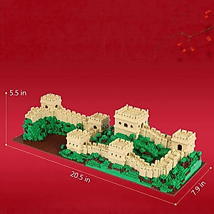 NBK The Great Wall of China Building Blocks, Chinese Ancient Architecture 4114 Pcs Micro Blocks Building Sets Toys Collection Gift for Kids Adults