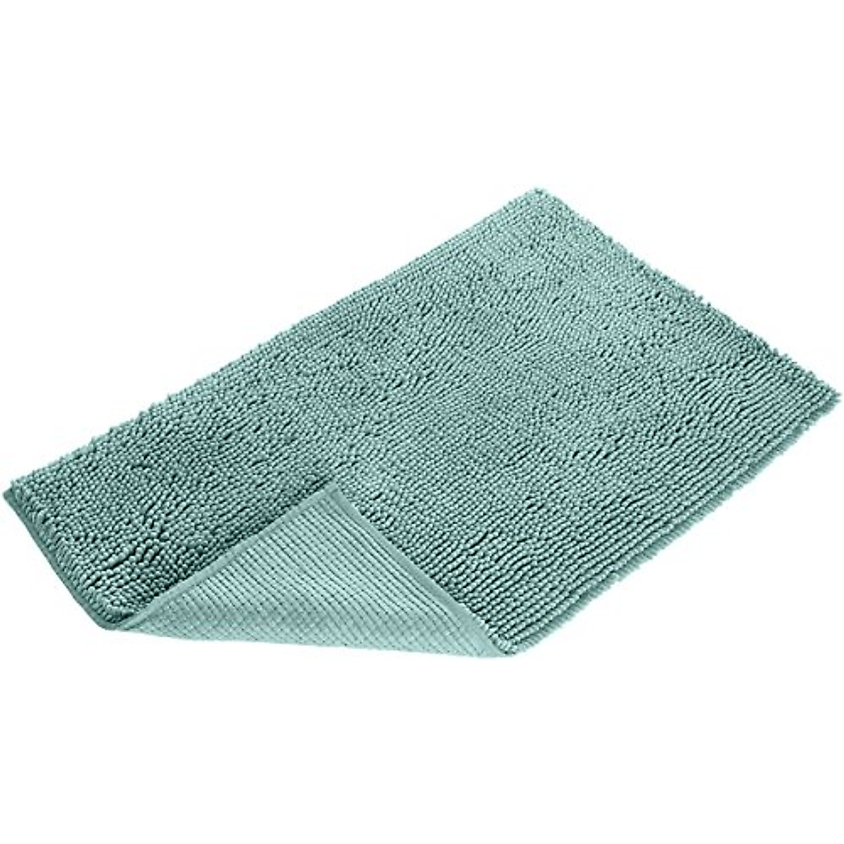 Amazon Basics Non-Slip Microfiber Shag Bathroom Rug Mat, 21" x 34", Seafoam Green