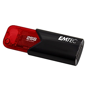 Emtec Click Easy B110 USB 3.0 (3.2) Flash Drive 256 GB External Storage - Red, Black