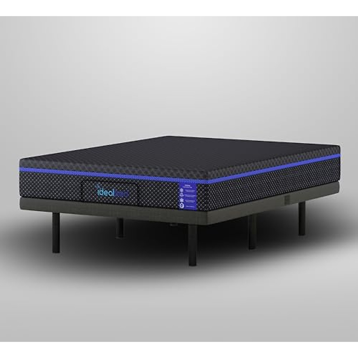 iDealBed G4 Nova Luxury Memory Foam Mattress + 4i Custom Adjustable Bed, Pressure Relief Support, Cooling Temp Regulation, Advanced Silent Operation, Massage (Nova Firm, King)