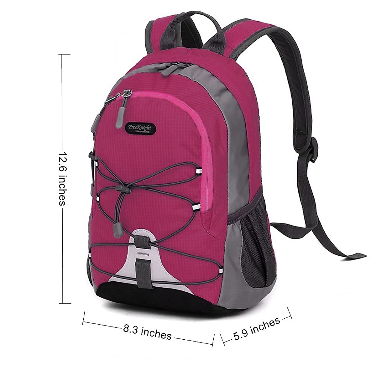 Bseash 10L Small Size Waterproof Kids Sport Backpack,Miniature Outdoor Hiking Traveling Daypack,for Girls Boys Height Under 4 feet (Rose Red)