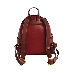 Concept One Harry Potter Mini Backpack, Hogwarts Express Platform 9-3/4 Small Travel Bag for Men and Women, Burgundy, 9 Inch