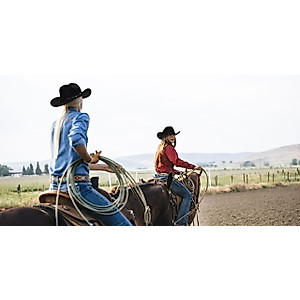 Western Cowboy Hat for Men Women - Classic Felt Wide Brim Fedora Hat with Belt Buckle Black