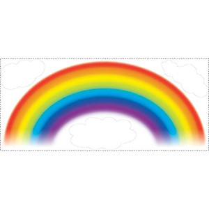 RoomMates RMK1629GM Over The Rainbow Peel and Stick Giant Wall Decal