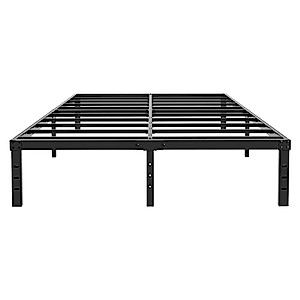Homdock Full Size Bed Frame 14 Inch Metal Platform Bed Frame/Sturdy Strong Steel Structure 3500 lbs Heavy Duty/Noise Free/None Slip Mattress Foundation/No Box Spring Needed/Black Finish, Full