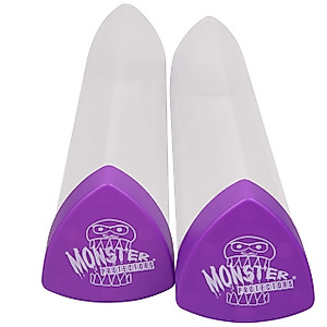 Playmat Tube - Monster Protectors Prism-Shaped Play Mat Tube (Purple) - Won't Roll, Easy in and Out Design (2 Pack)